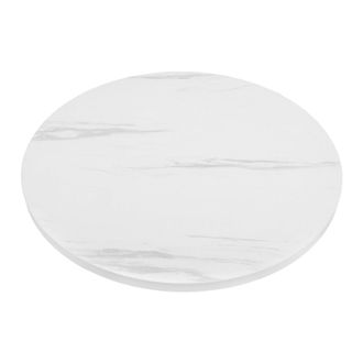 Valiclud NUOBESTY Runde Tischplatte 40cm Durchmesser Marmoroptik Kratzfeste Couchtischplatte aus 16cm Dickem Material Wetterfeste Selbstgemacht Ersatzplatte f&uuml;