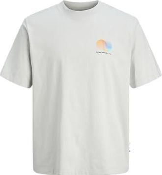 Jack & Jones T-Shirt Jcocalma imprim&eacute; sur Le Devant SS Crew Neck, Gris Aube, M