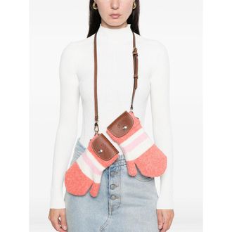 Longchamp Coral Striped Shoulder Bag - Red