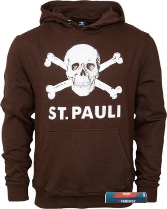 FC St. Pauli FC St.Pauli Hoodie Herren Totenkopf Kapuzenpullover FCSP Fanartikel + 2xFanergy Traubenzucker