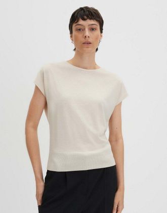 someday Kurzarmshirt KAJA Regular mit breitem Rippbund