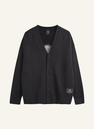 Yohji Yamamoto Y-3 Chito Grafik Strickjacke schwarz