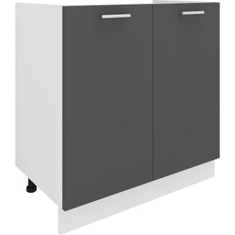 ebuy24 Mobilier de cuisine submerg&eacute; Esilo h. 82 x l. 80 x p. 46 cm Blanc / Anthrazit