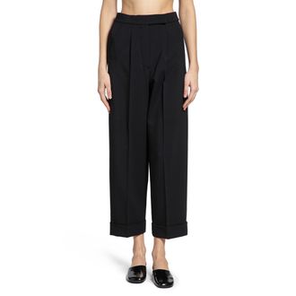 Max Mara Cropped Wool Tailored Trousers