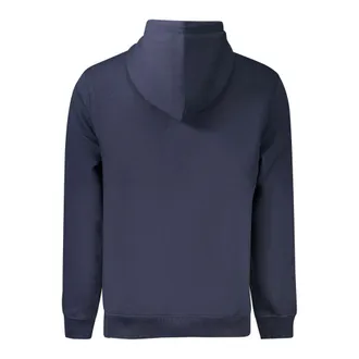 Tommy Hilfiger Logo-Embroidered Cotton Hoodie - Blue