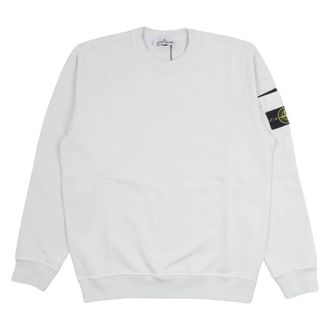 Stone Island Regular Fit Ripstop-Taschen-Baumwollfleece-Sweatshirt mit Rundhalsausschnitt - - Sweatshirts & Hoodies - Herren - Blau - 2XL