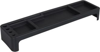 TOPBATHY Multifunktionales Tastatur Regal aus Schwarzem Abs Platzsparendes Desktop Organizer mit Mehreren F&auml;chern f&uuml;r B&uuml;ro und Zuhause Stabile Ablage f&uuml;r Notiz