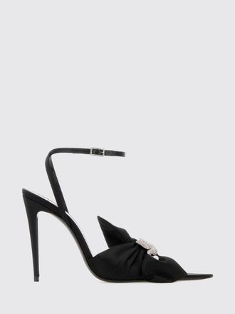 Saint Laurent Dove Sandalen aus Seidencr&ecirc;pe mit Knoten und Stiletto-Absatz
