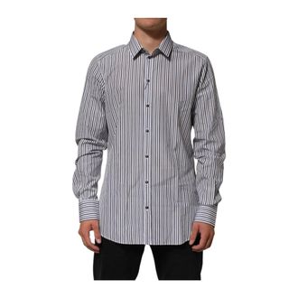 Dolce & Gabbana Homme, Chemises, Multicolore, Taille: 2XL Chemise Habill&eacute;e Rayures Or