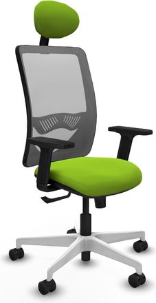 Piqueras y Crespo B&uuml;rostuhl mit Rollen Zulema mit 2D-Armen, h&ouml;henverstellbarer Lendenwirbelst&uuml;tze und festem Kopfteil, ausgestattet mit 3 Positionen und Schneidschaum, 