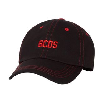GCDS Gcds, Homme, Accessoires, Noir, Taille: ONE Size Casquette Baseball Essentielle