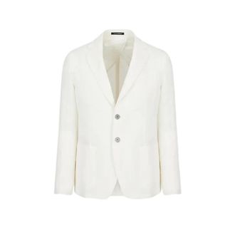 Emporio Armani Wei&szlig;er Leinenblazer - - Jackets - Herren - Wei&szlig; - XL