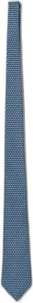 Ermenegildo Zegna Cravate en soie imprim&eacute;e - Homme - Accessoires - Bleu - Taille: ONE Size