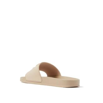 Palm Angels Womens Beige Rubber Slides Shoe