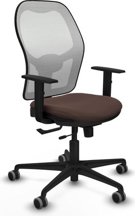 Piqueras y Crespo Jorquera Schreibtischstuhl mit 1D-Armen, h&ouml;henverstellbare Lendenwirbelst&uuml;tze, ausgestattet mit Syncro/Traslack und injiziertem Schaumstoff, Wei&szlig;/Dunk