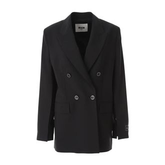 Msgm Zweireihiger Blazer - - Jackets - Damen - Schwarzk - L