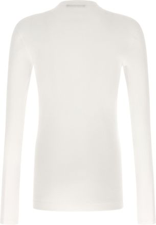 Dolce & Gabbana Ribbed Cotton Jersey Long-Sleeved T-Shirt - White