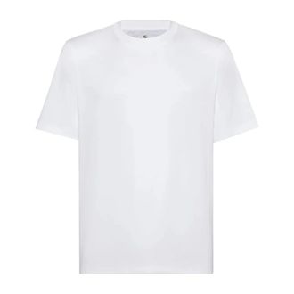 Brunello Cucinelli Baumwoll-Jersey-Rundhals-T-Shirt - - Tops - Herren - Wei&szlig; - M