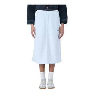 Carhartt Work in Progress Femme, Jupes, Blanc, Taille: 36 FR Jupe à logo et taille élastique