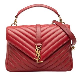 Saint Laurent Pre-owned The College satchel - Femme - Pre-owned - Rouge - Taille: ONE Size