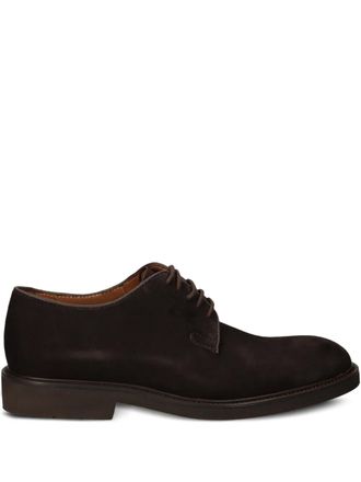 Lottusse derbies en daim &agrave; lacets - Marron