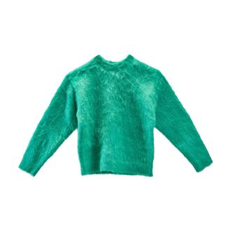 Sunnei Hairy Strick Rundhals-Pullover - - Knitwear - Herren - Gr&uuml;n - M