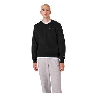 Champion Homme, Sweatshirts et sweats &agrave; capuche, Noir, Taille: XL Small Embroidered Logo Crewneck