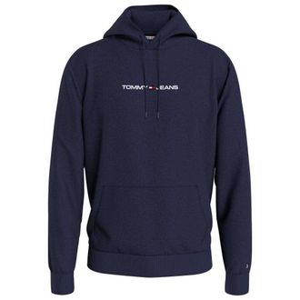 Tommy Hilfiger Tommy Jeans Herren Hoodie Regular Linear mit Kapuze, Blau (Twilight Navy), M