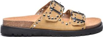 Dsquared2 Homme, Chaussures, Brun, Taille: S Ciabatta in Suede Borchie