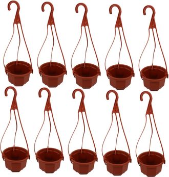 Happyyami 10 Stücke Kunststoff Blumenampel Hängekorb Hängepflanzkorb Blumentöpfe Zum Aufhängen Hängender Pflanzenkorb Kaktus Sukkulenten Topf Orchideentopf für 