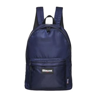 Blauer Nylon-Rucksack mit Doppelrei&szlig;verschluss - - Bags - Herren - Blau - ONE SIZE