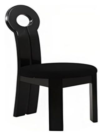 Generic Verstellbarer Esszimmerstuhl Aus Massivholz Im Französischen Creme-Stil - Vintage-Design Im Chinesischen Antik-Stil Mit Kissen Aus Lammwolle(Black B)