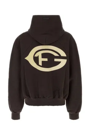 Fear of God Mens Hoodie Brown Cotton T-shirts