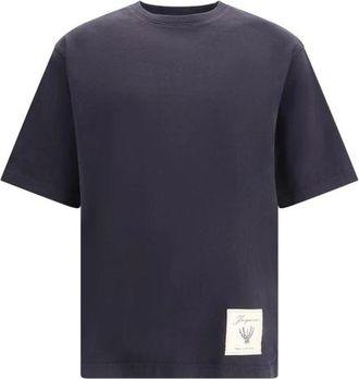 Jacquemus Homme, Tops, Bleu, Taille: L T-shirt ras du cou en coton