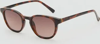 Mango Lunettes de soleil monture ronde marron - Homme - Taille unique - MANGO MAN