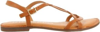 Gioseppo Femme, Chaussures, Brun, Taille: 37 EU Sandales Plates en Cuir pour Femme Lamim