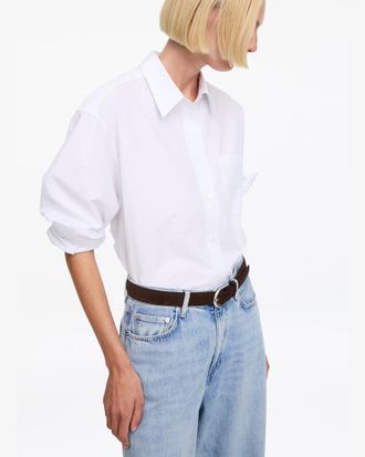 Arket G&uuml;rtel Aus Spaltvelours -Braun