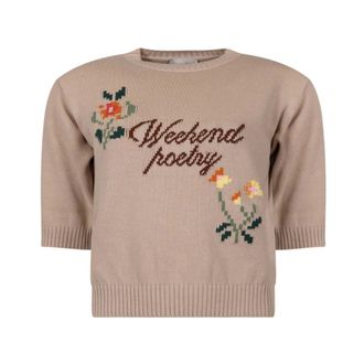 Max Mara Damen, Strickwaren, Beige, SGr&ouml;&szlig;e