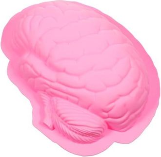 Angoily Moule &agrave; G&acirc;teau en Forme de Cerveau en Silicone, 3D Moule P&acirc;tisserie Halloween G&eacute;ant (21.5&times;16.5&times;6cm) pour Cake, Fondant, Gel&eacute;e, Id&eacute;al pour F&ecirc;tes dHallo