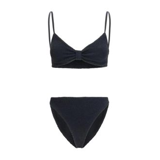 Hunza G Femme, Maillots de bain, Noir, Taille: ONE Size Bikini en polyamide avec bretelles r&eacute;glables