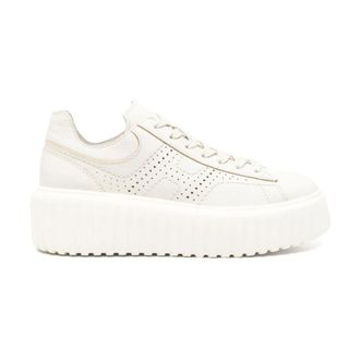 Hogan Femme, Chaussures, Blanc, Taille: 36 1/2 EU H-Stripes Baskets