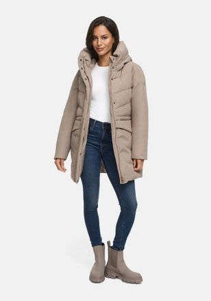 Marikoo Winterjacke Delilah mit kuschelig warmem Teddyfleece und hohem Kragen