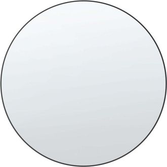 Beliani Beliani - Wandspiegel rund, rahmen, schwarz 80 x 80 cm Bad Wohnzimmer Schlafzimmer