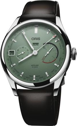 Oris Artelier Calibre 113 43mm Lederband Gr&uuml;n Herrenuhr 01 113 7806 4057-07 5 22 96FC