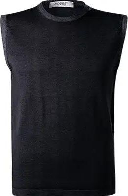 Crossley Herren Pullunder blau Wolle unifarben
