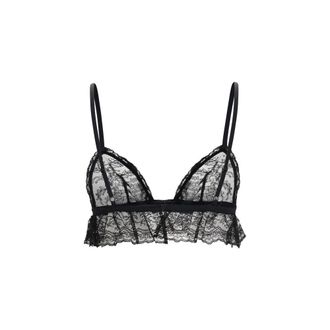 Dolce & Gabbana Womens Black Cotton Bra Clothing