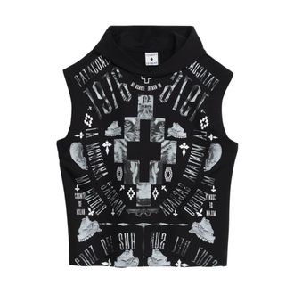 Marcelo Burlon Fleece Sleeveless - - Tops - Herren - Schwarzk - XS