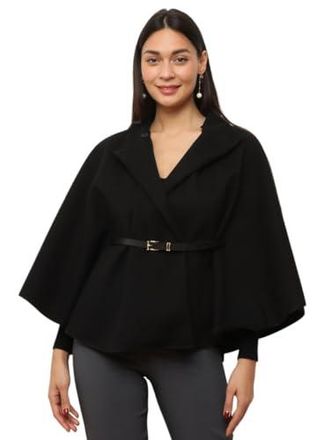 La Modeuse Cape ceintur&eacute;e avec boutons