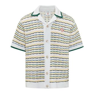 Casablanca Short Sleeve Knit Cardigan - - Knitwear - Herren - Mehrfarbig - S