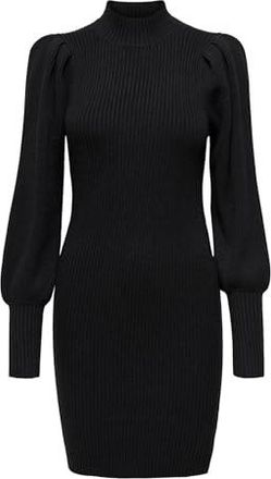 Only ONLKATIA L/S Dress KNT Noos Robe, Noir, S Femmes